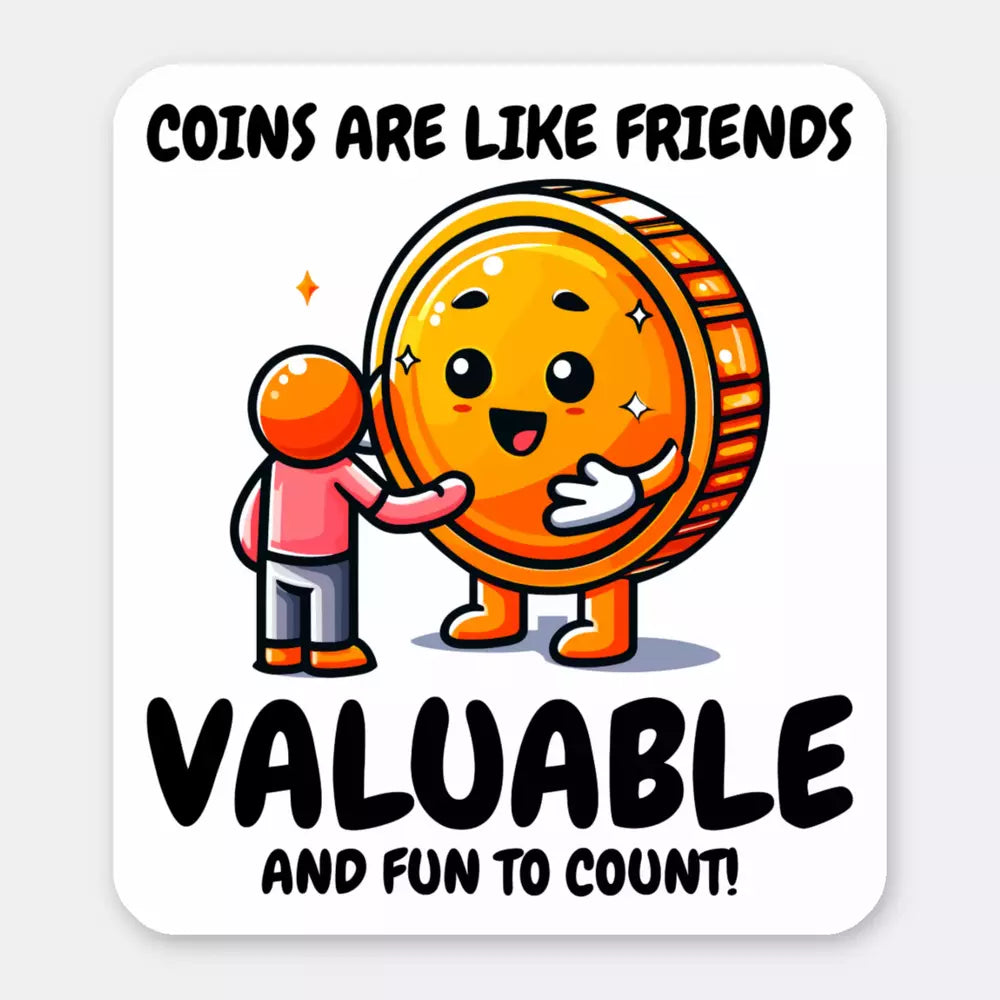 Valuable Friends Sticker: Coin Collecting Delight – Teeoutdoor