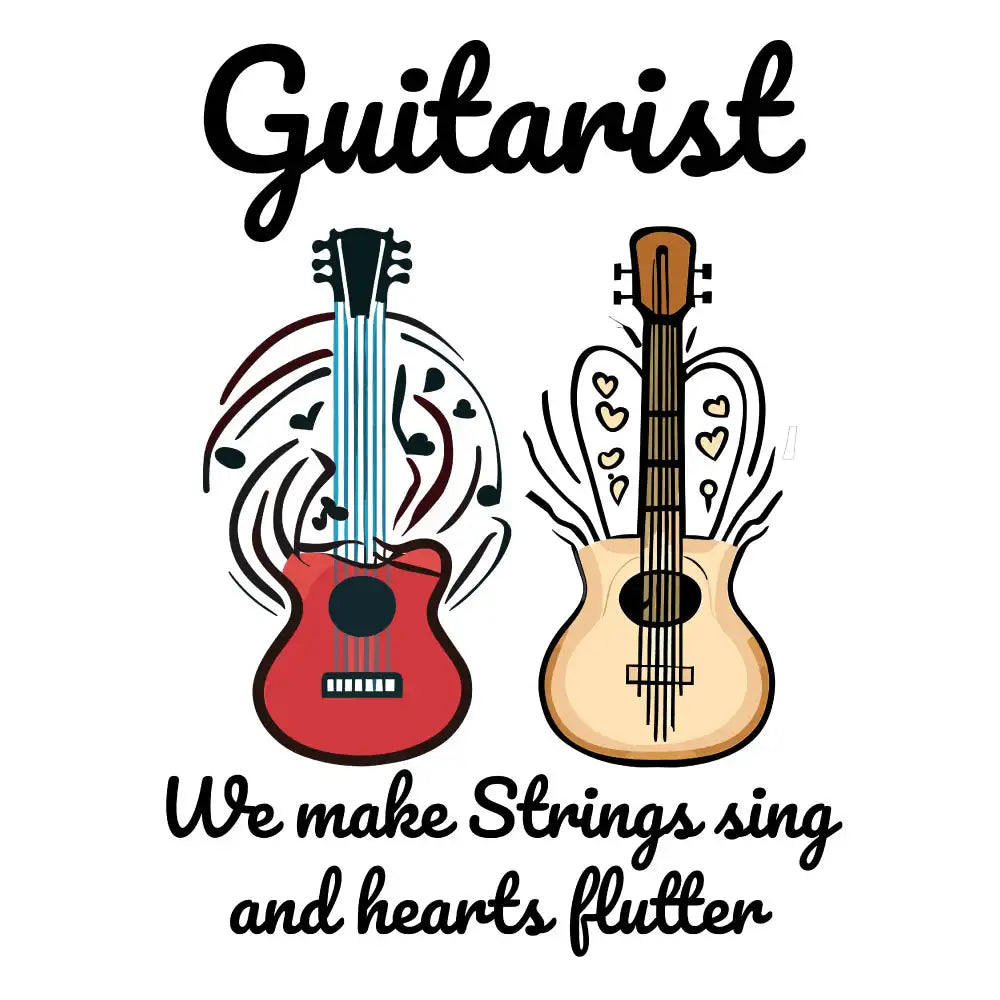 Funny Guitar Sticker: Guitarists Make Strings Sing and Hearts Flutter ...