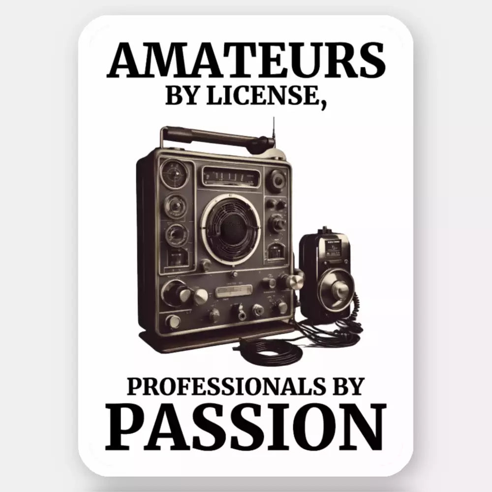 Vintage Ham Radio Equipment Sticker - Tribute to Passion – Teeoutdoor