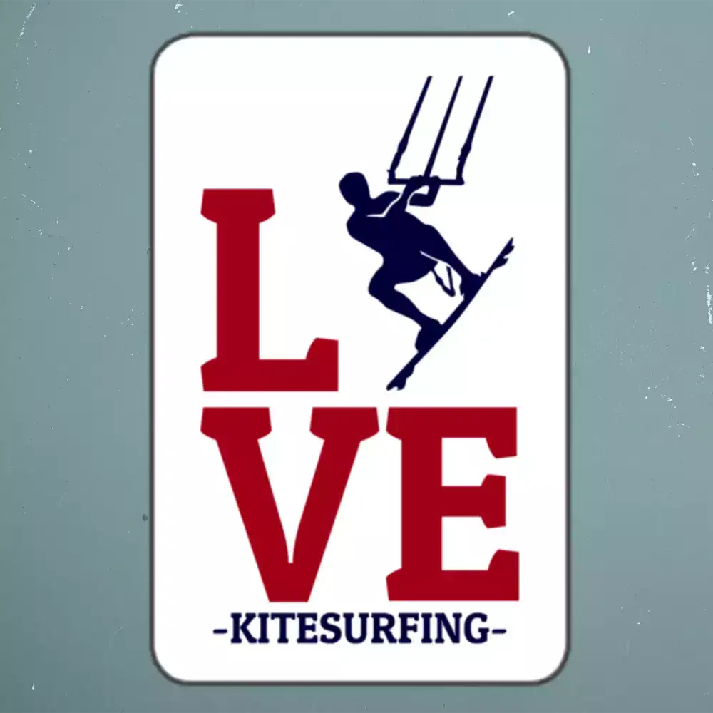 Kitesurfing Kitesurf Love Funny Stickers – Teeoutdoor