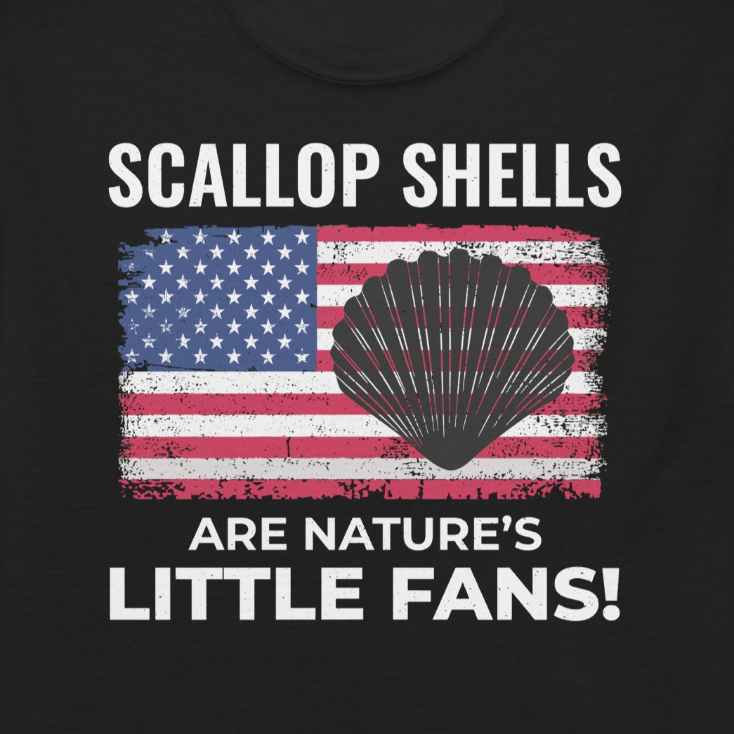 American Flag Seashell Collector T-Shirt – Scallop Shells: Nature’s ...