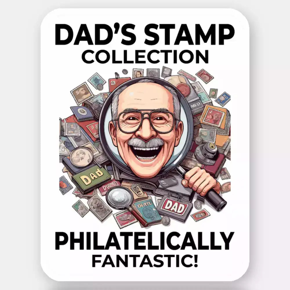 Dad's Stamp Collection Sticker: Perfect for Philatelists and Dads ...