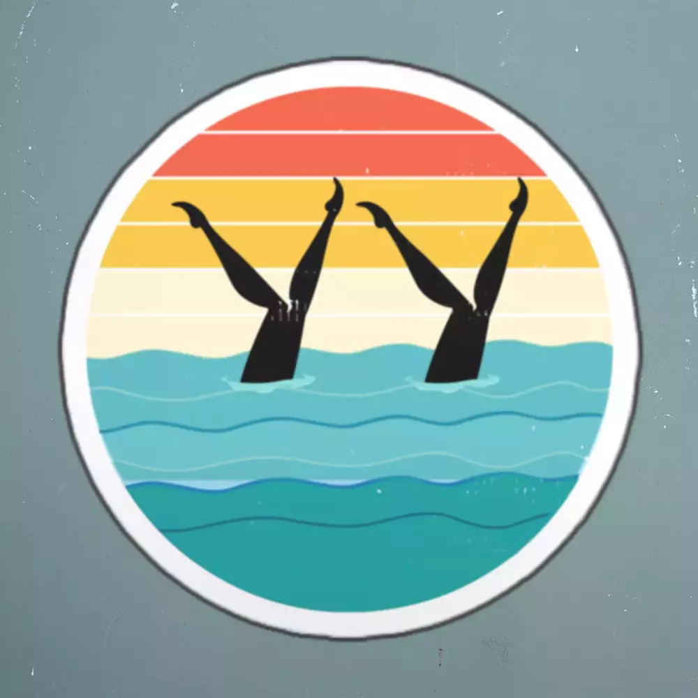 Retro Vintage Synchronized Swimming Artistic Swimmer Sticker – Teeoutdoor