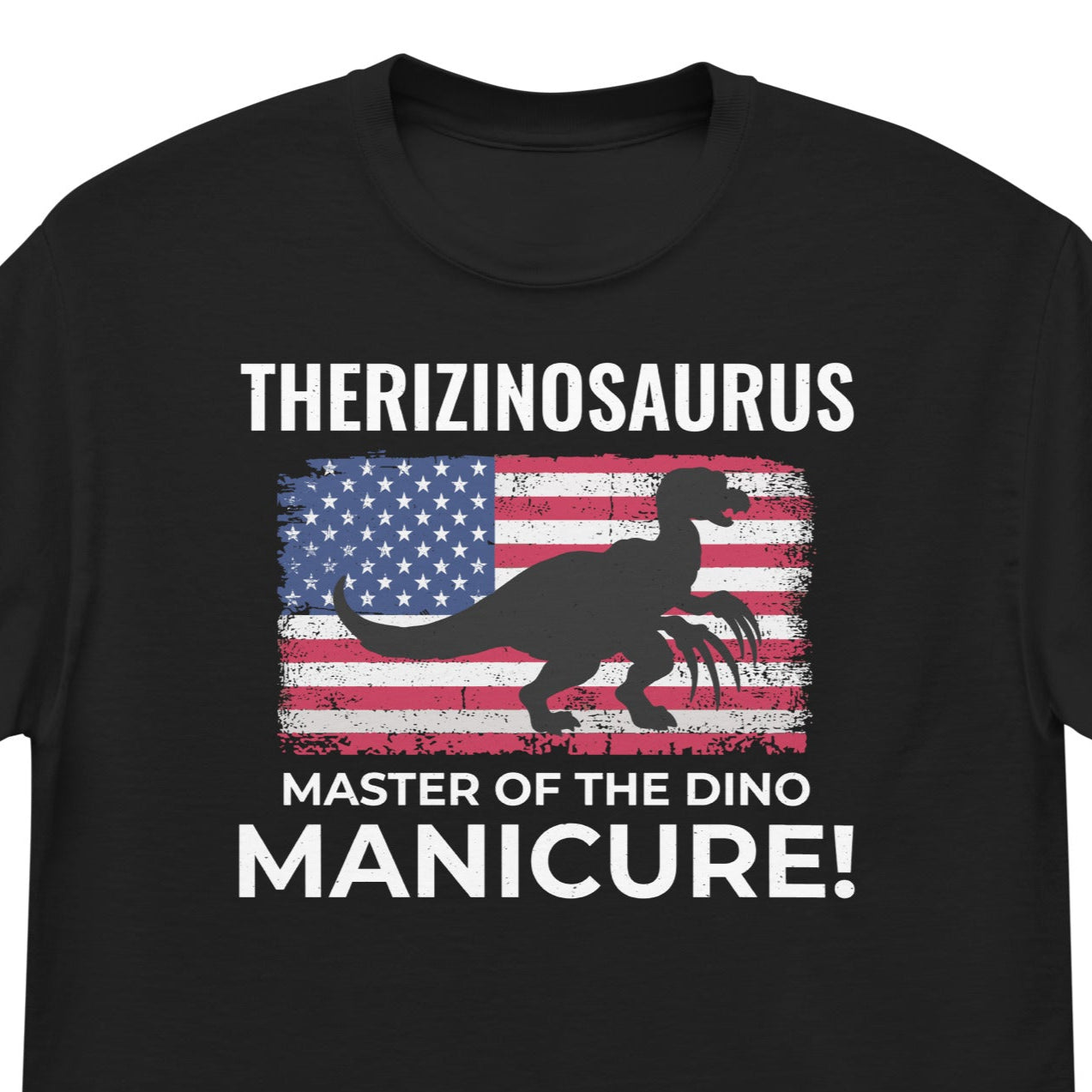 American Flag Dinosaur T-Shirt: Therizinosaurus - Dino Manicure Master – Teeoutdoor