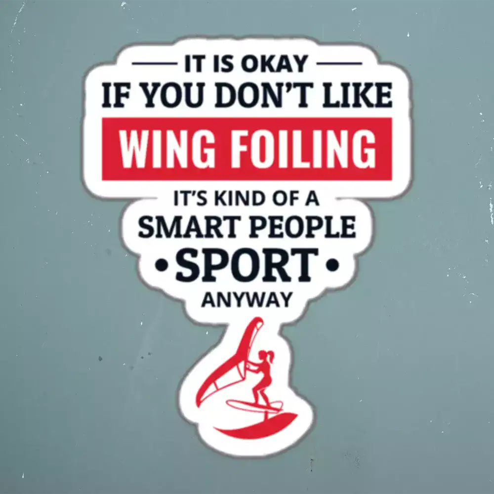 Wing Foiling Foil Surfing Hydrofoiling Water Sports Funny Stickers ...