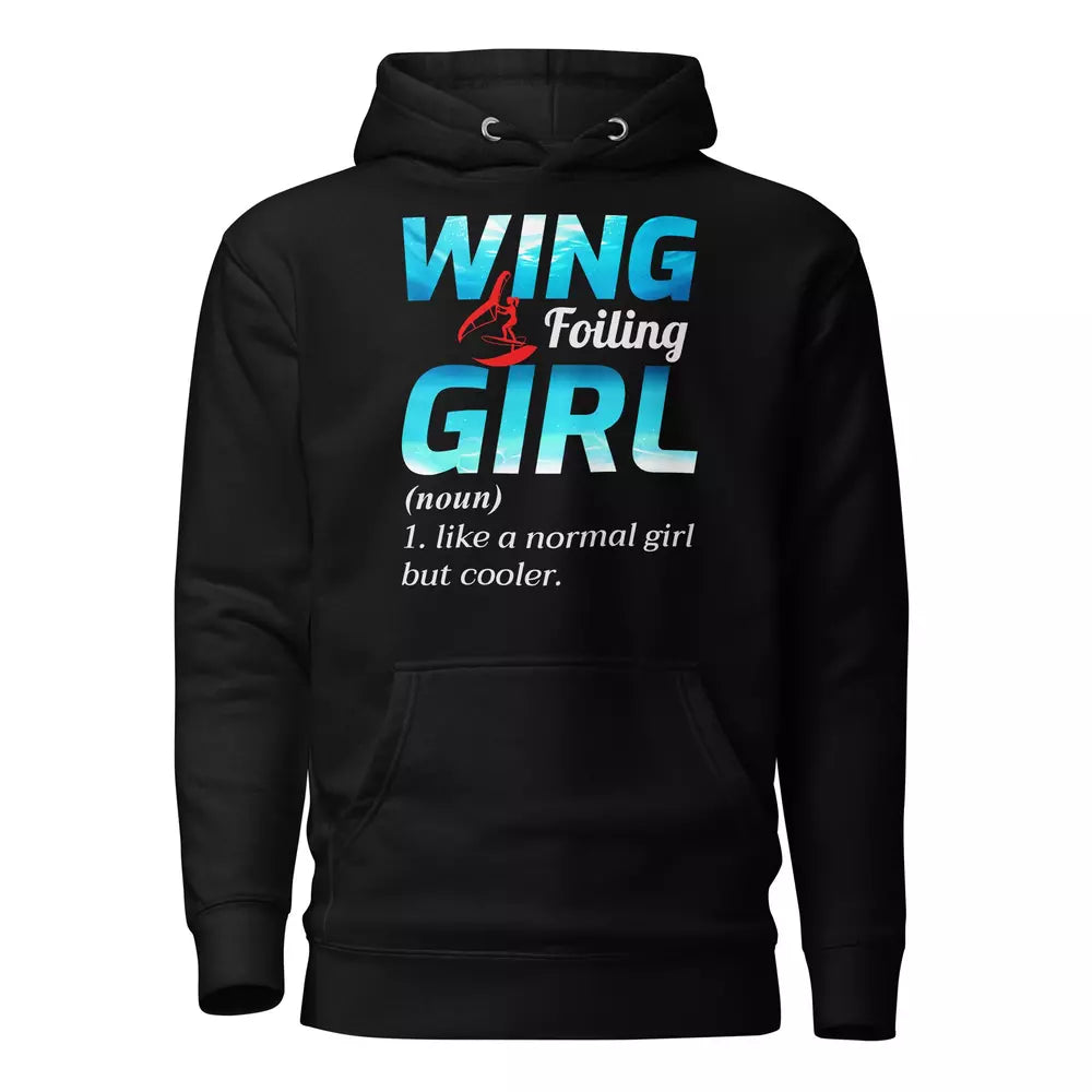 Wing Foiling Girl Hydrofoil Surfing Foil Surf Funny Unisex Hoodie ...